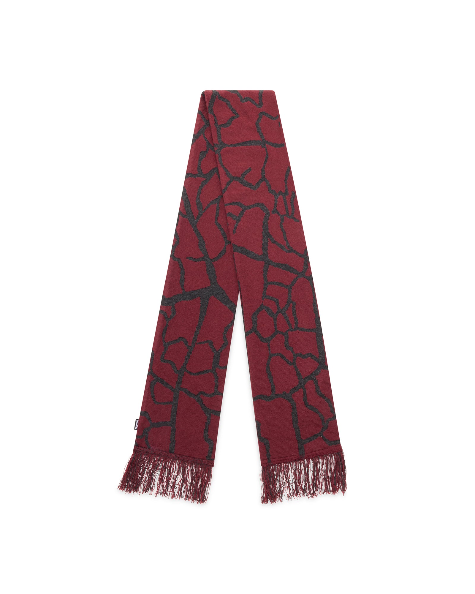 Venation Scarf Black Maroon | Acrylic Winter Scarf – homie.com.au